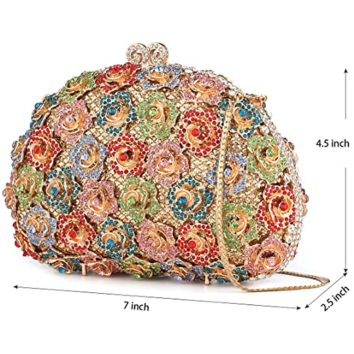 MOSSMON Crystal Evening Clutch Purses Formal Bride Wedding Party Evening Bag for Women
