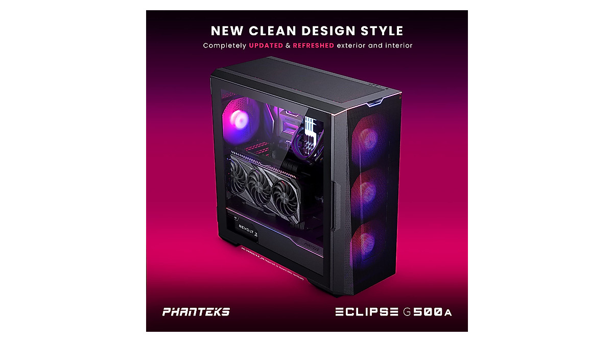 Phanteks Eclipse G500A Case - High Airflow & D-RGB