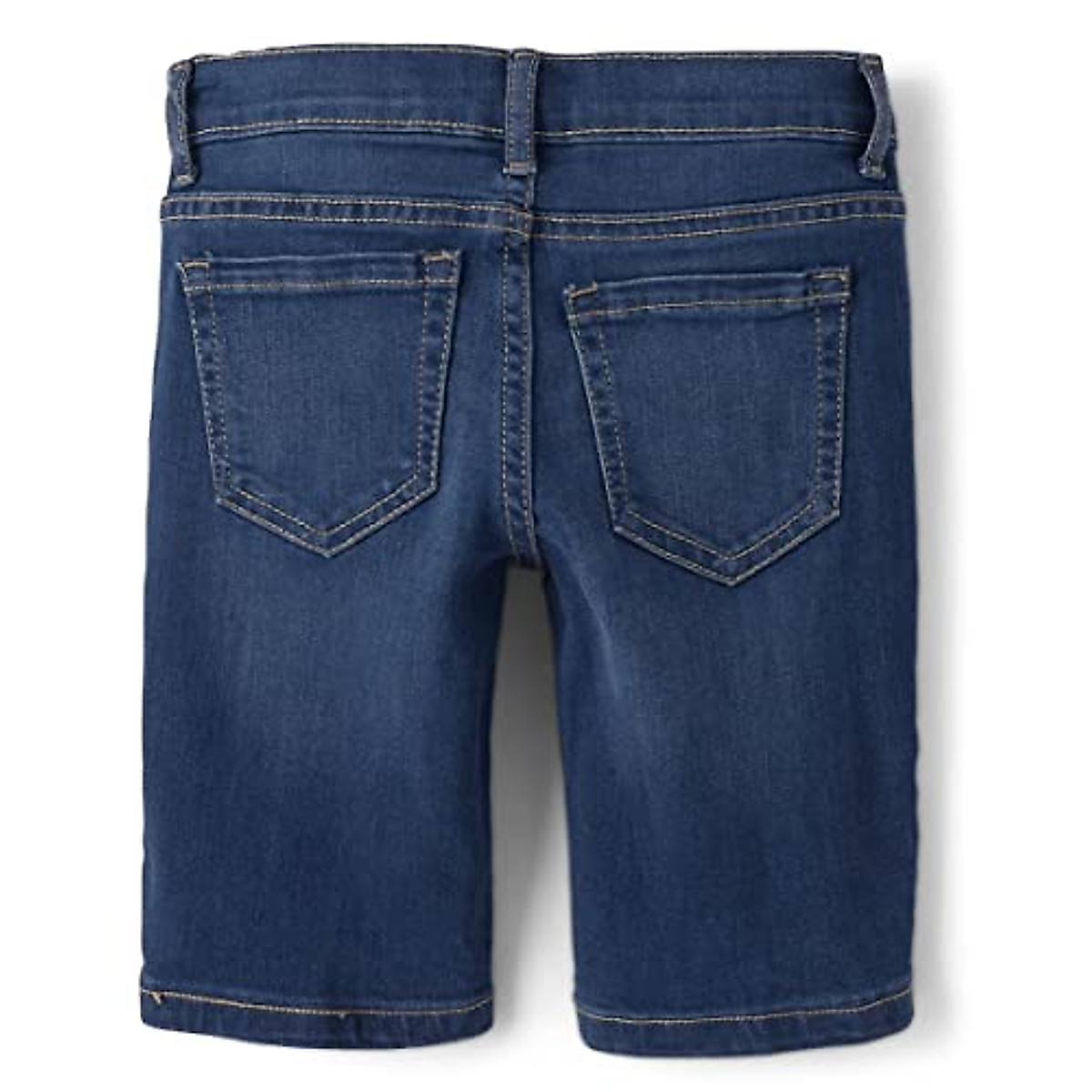 The Children's Place Girls' Denim Skimmer Jean Shorts, 2 Pack, Tessa Wash/Medium Blue Wash, 8