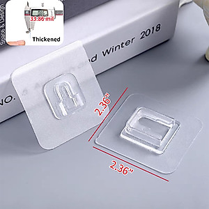 TSBSHum Double Sided Adhesive Wall Hooks,20 Pack Self Adhesive Hooks,Suitable for Hanging and Organizing Power Outlets, Picture Frames, and Tissue Boxes at Home, Office, or in Rv