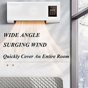 Cryfokt Mini Air Conditioner, Small Air Conditioner Heater with Remote Control, 2000W Portable Wall Mounted Ac, Wall Mounted Air Conditioner and Heater Combo for Bathroom, Bedroom