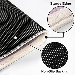 Lukinbox Butterfly Kids Rug for Girls Bedroom, Colorful Washable Nursery Rugs, Soft Kids Area Rug Non Slip Play Mat Carpet for Playroom Kids Room, 4' x 5.3'