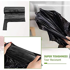 FYY Trash Bags, Garbage Bags, 5 Rolls 100 counts 6 Gallon [Extra Thick][Leak Proof] Rubbish Bags Wastebasket Bin Liners for Home Office Trash Can Black