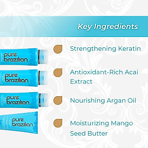 Pure Brazilian 4-Piece Essential Travel Size Kit: Anti-Frizz Shampoo, Conditioner, Serum & Masque