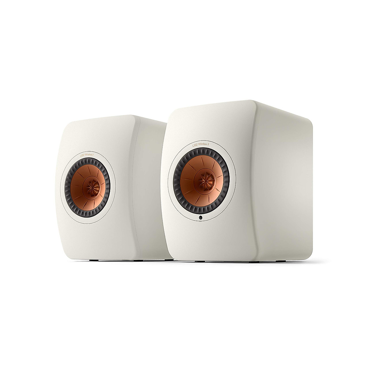 KEF LS50 Wireless II (Pair, Mineral White) & KC62 Subwoofer (White)