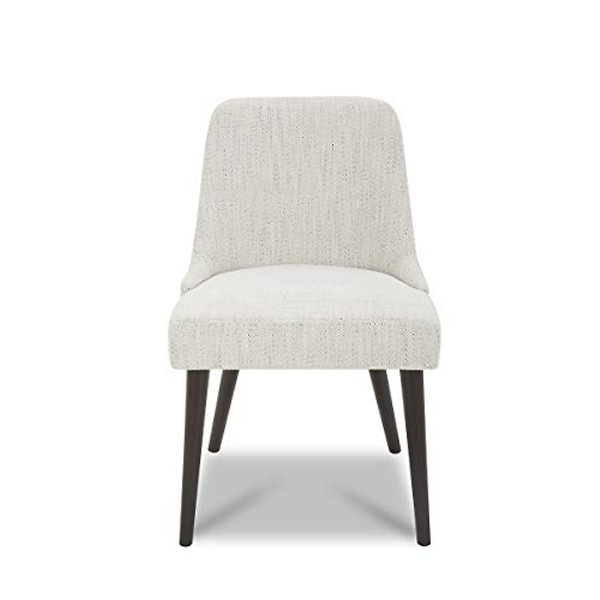 CHITA Mid-Century Modern Dining Chair, Upholstered Fabric Accent Chair,Set of 2, Ivory