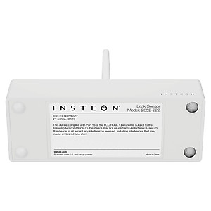 Insteon Wireless Water Leak Sensor, 2852-222 - Insteon Hub Required for Smarthphone Alerts