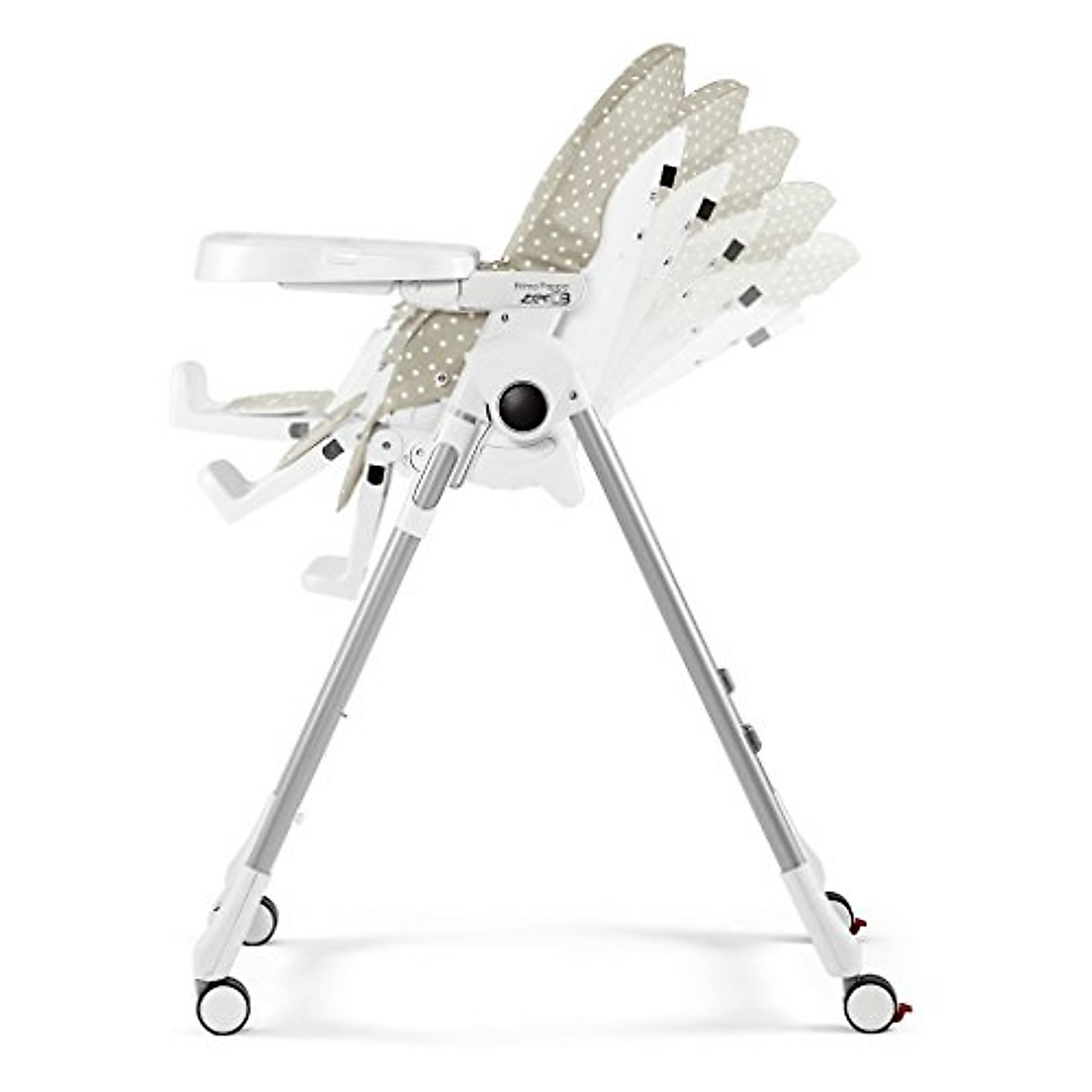 Peg Perego Prima Pappa Zero 3 - High Chair - for Children Newborn to 3 Years of Age - Made in Italy - Mon Amour (Beige & Pink)