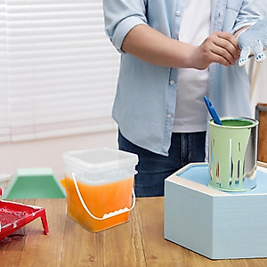 UPKOCH 1.32 Gallon Plastic Storage Bucket with Lid | Food-Grade Multi-Functional Container for Paint, Ice Cream, and More | Reusable Household Pail | Free