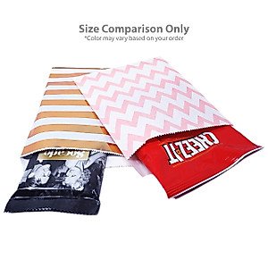 Food Safe Biodegradable Paper Candy Favor & Treat Bags For All Parties - 48 Count Assorted, 7x5 Size - By Chloe Elizabeth (Rainbow Pastel Mix)