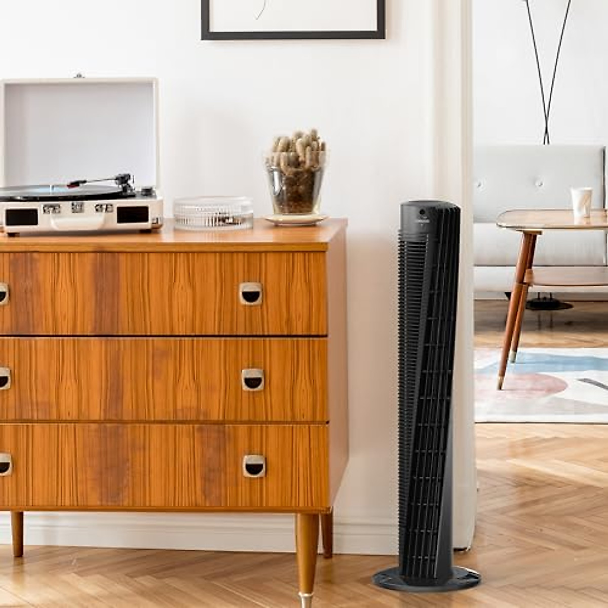 Vornado OSC73 37" Whole Room Air Circulator Tower Fan with Remote Control, Black