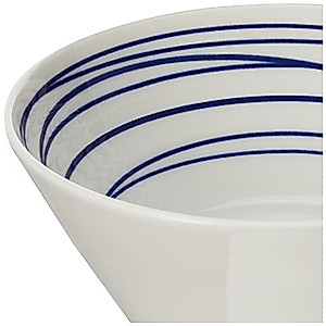 Royal Doulton Porcelain Pacific Mixed Patterns Bowls Set of 6, Blue/White, 5.9"