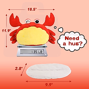 18.5" Crab Microwave Heating Pads, Removable Filling Stuffed Animal Heating Pads.Microwavable Heating Pads with Lavender Scented, Comfort Gifts for Women and Girls