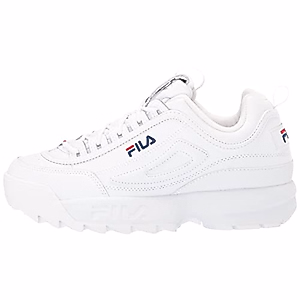 Fila Men's Disruptor II No-Sew Sneakers White/Navy/Red 11