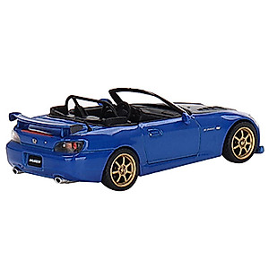 S2000 AP2 Mugen Convertible Monte Carlo Blue Pearl Metallic w/Carbon Hood Ltd Ed to 1200 pcs 1/64 Diecast Model Car by True Scale Miniatures MGT00493