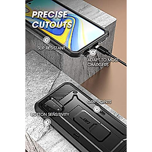 SUPCASE Unicorn Beetle Pro Series Designed for Samsung Galaxy A51 Case (Not Fit A51 5G Version), Full-Body Rugged Holster & Kickstand Case with Built-in Screen Protector (Black)