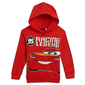 Disney Lightning McQueen Big Boys Pullover Hoodie and Pants Set Red/Black 7-8