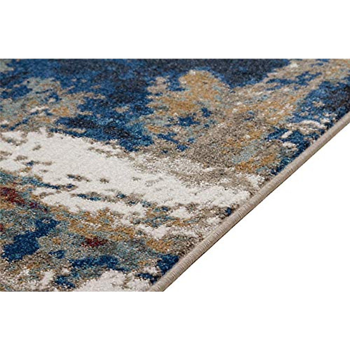 LUXE WEAVERS Arman Distressed Artistic Abstract Fringe Multi 8x10 Area Rug
