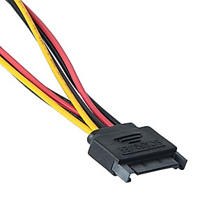 6-inch SATA Power Y Splitter, 1 male to 2 female.