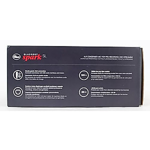 Blue Microphone Blackout Spark SL XLR Condenser Microphone Recording, Streaming, Podcasting, Gaming, Large-Diaphragm Cardioid Capsule, Shockmount and Protective Case
