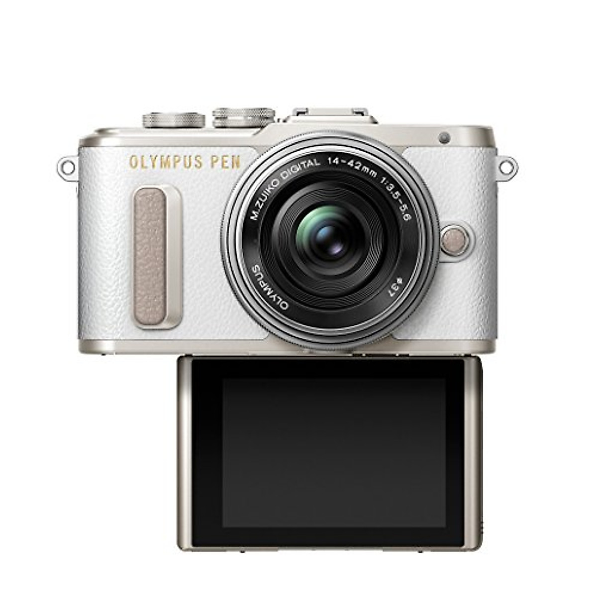 OLYMPUS Pen E-PL 8 EZ Double Zoom Kit [White][International Version, No Warranty]