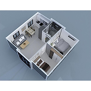 20FT Luxury Design Innovative Expandable Folding House,Versatile, Durable and Spacious to Live in Modern Sturdy Homes Customizable