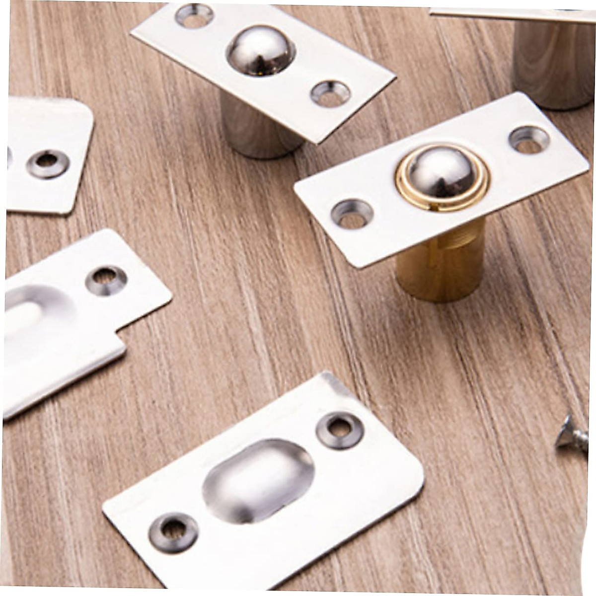 6 Pcs Stainless Steel Door Touch Beads Metal Ball Latches Door Ball Catch Ball Latches for Interior Door Adjustable Ball Latches Cabinet Ball Latches Closet Ball Catch Door Latches