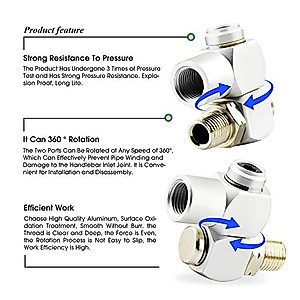 TAILONZ PNEUMATIC 4Pcs 1/4 Inch Air Tool Swivel Fitting 360 Degree Swivel Air Hose Connector Industrial Swivel Portable Air Tool Adapter