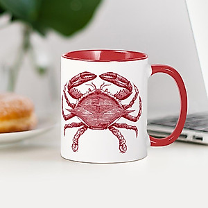 CafePress Vintage Crab Mug Ceramic Coffee Mug, Tea Cup 11 oz