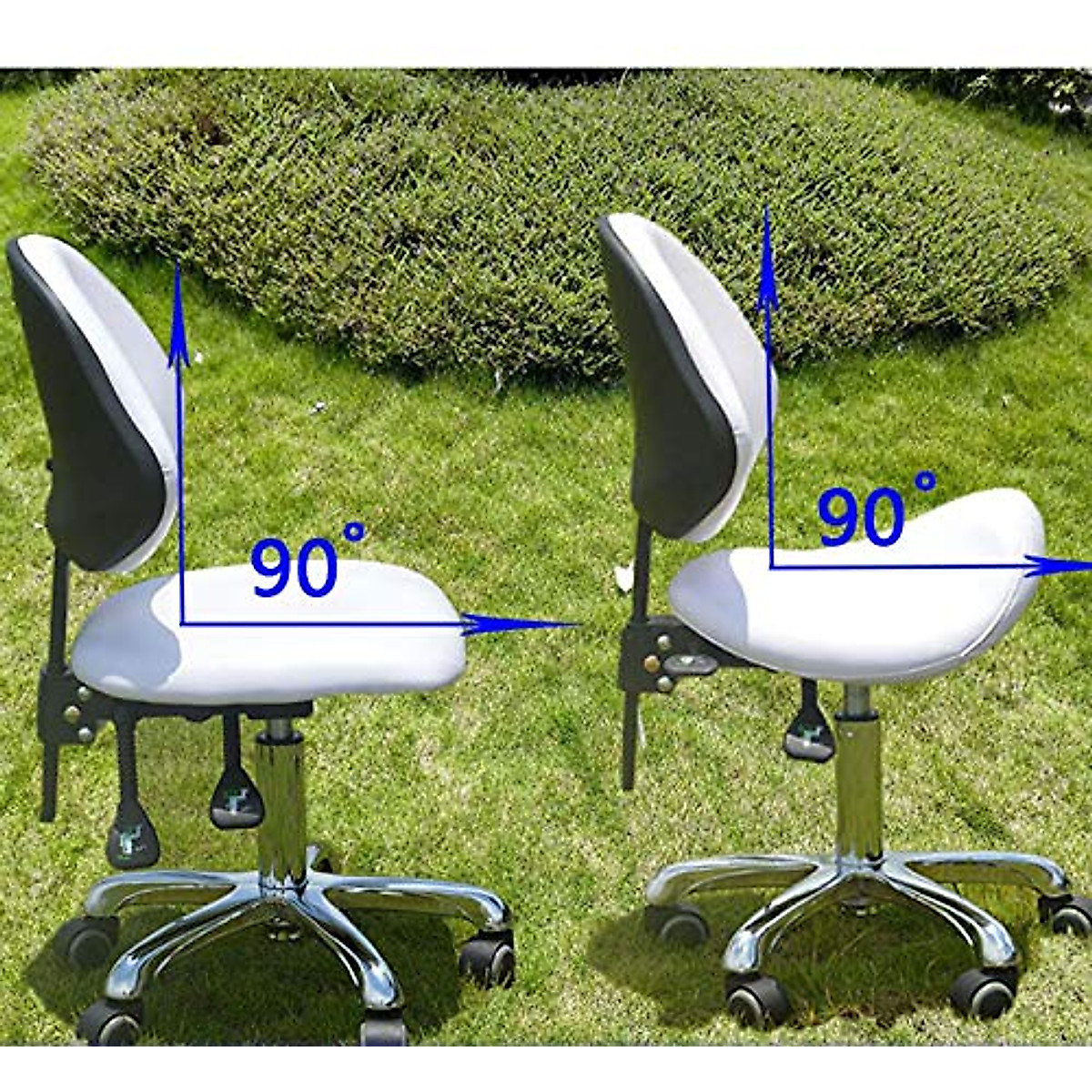 WONOOS Dentist Chair Doctor Saddle Stool Beauty Manicure Chair Swivel Seat for Medical Clinic Hospital Lab Doctor Chair,G