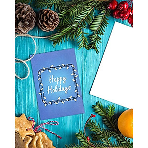 36 Pack Christmas Cards with Envelopes 4x6, Happy Holidays, Seasons Greetings, 6 Lights Designs