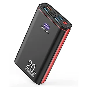 Ayeway Battery Pack USB C Portable Charger PD 20W Fast Charging 26800mAh Power Bank with Type C Output,External Battery Phone Charger for iPhone 13,14,MacBook,Samsung Galaxy,Camping Lantern,USB Fan.