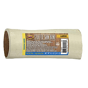Cadet Stuffed Shin Bone - Highly Digestible, High Protein, Long-Lasting Dog Chew Bone for Aggressive Chewers, Supports Dental Health, - Chicken Flavor, Large (1 Count)