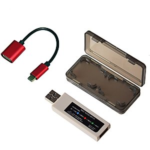 Mcbazel Mayflash Magic-NS Wireless PS5 PS4 PS3 Switch Pro Controller Fighting Stick Adapter for Nintendo Switch PC NeoGeo Mini with USB to Type C OTG Cable Game Card Storage Case