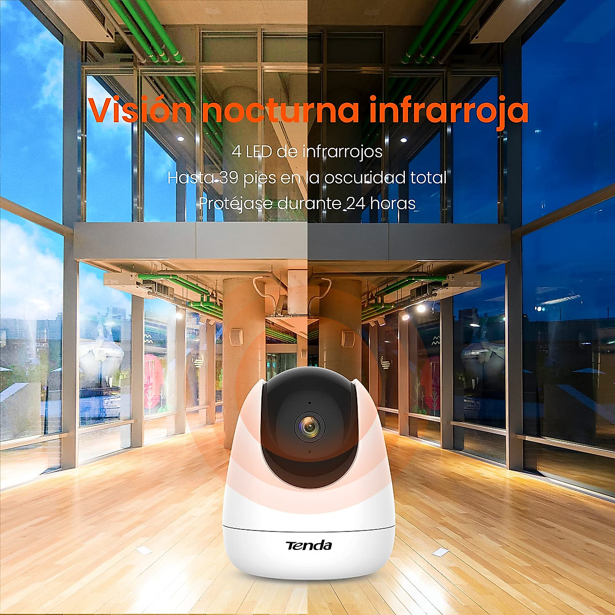 Tenda Gold Baby Monitor, 1080p HD Smart Home Pan/Tilt Camera with Night Vision, Motion Detection for Baby Monitor, Two-Way Audio, with Smartphone App, Designed for Moms and Babies (CP3)