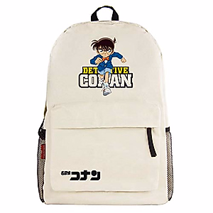 WANHONGYUE Detective Conan Anime Cosplay Daypack Casual Backpack Day Trip Travel Bag Beige /2