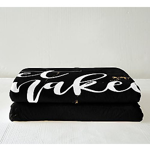 Luxury Black Gold Marble Bed Blankets Boys Girls Sexy Lips Throw Blanket for Kids Women Men Get Naked Soft Sherpa Blanket Funny Quotes Fuzzy Blanket for Sofa Bed Couch Bedroom Decor, Throw 50x60 Inch