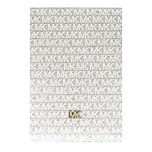 MICHAEL Michael Kors Griffin Large Logo Jacquard Shoulder Bag - Nat/Lt Cream