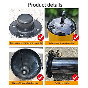 Removable Car Parking Space Lock High 750mm Parking with Padlock & Screw Parking Barrier Post Easy Installation (Black)