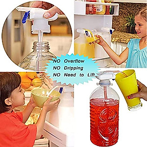 Electric Automatic Tap, Adjustable Size Milk Drink Dispenser for Fridge Gallon, Anti Overflowing Faucet Straw Set, Beer Beverage Dispenser, Easy Operation, Prevent Overflow for Outdoor kitchen Home