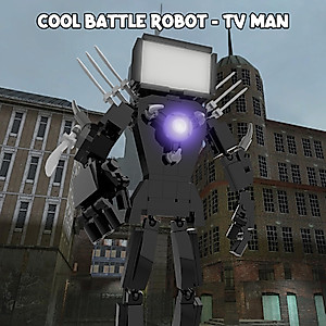 ICEBRICKS Skibidi Toilet TV Man Building Set, Big TV-Man Action Figure Toy,Giant TV Men Building Blocks, Anime Role Play Skibidi Toilet Action Figure, Fun Cartoon Toy for Kids and Fans (165Pcs)