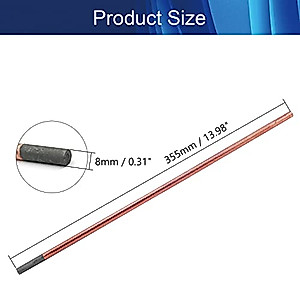 Heyiarbeit Copper Coated Gouging Carbon 8x355mm Carbon Gouging Rods Copperclad Electrodes 2Pcs