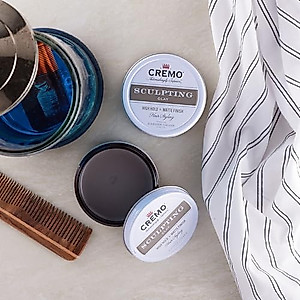 Cremo Mens Hair Clay, Premium Barber Grade Sculpting Clay for Hair Styling, High Hold, Matte Finish, 4 Oz