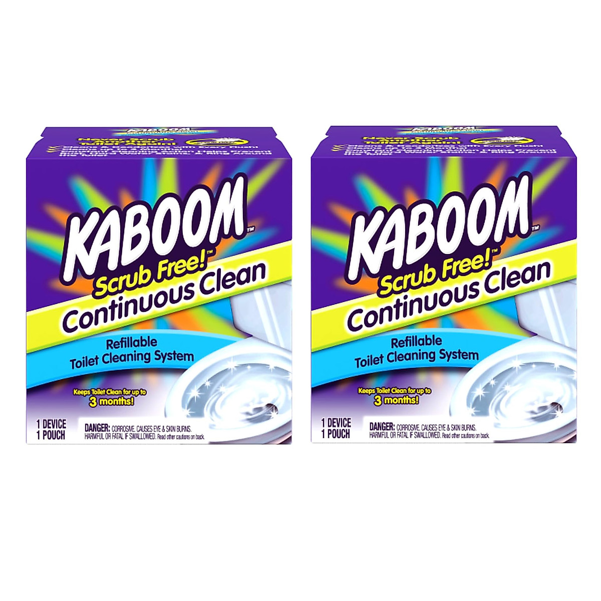 Church And Dwight 35113" kaboom Scrub Free Toilet Cleaning System (Pack of 2)