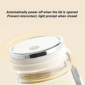 Yosoo Portable Rechargeable Cordless Juicer Blender, 1.2L Mini Juicer Cup with Stainless Steel Blades for Travel Camping Gym Office