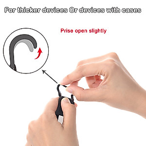 TFY Security Hand Strap Holder Finger Grip for Tablet - Compatible with Fire 7 Inch/Fire HD 8 / iPad Mini/Galaxy Tab S 8.4 / Galaxy Tab 2/3 / 4 / Galaxy Tab 7.7 (Black)