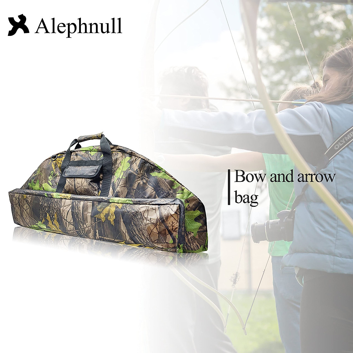 Alephnull Compound Bow Case with Arrow Pocket Soft Bow Bag (Oak, Diemension: 36.5“x16.9)