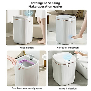 CARTBAE 5.2 Gallon Large Capacity Intelligent Sensing Trash Can Sturdy and Durable Trash Bin Fully Sealed Bathroom Kitchen Bedroom GarbageCan
