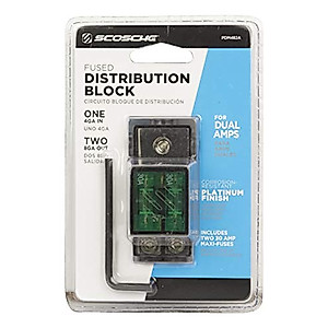 SCOSCHE PDM482A Maxi Fuse Distribution Block with Single 4 Gauge Input and Dual 8 Gauge Output