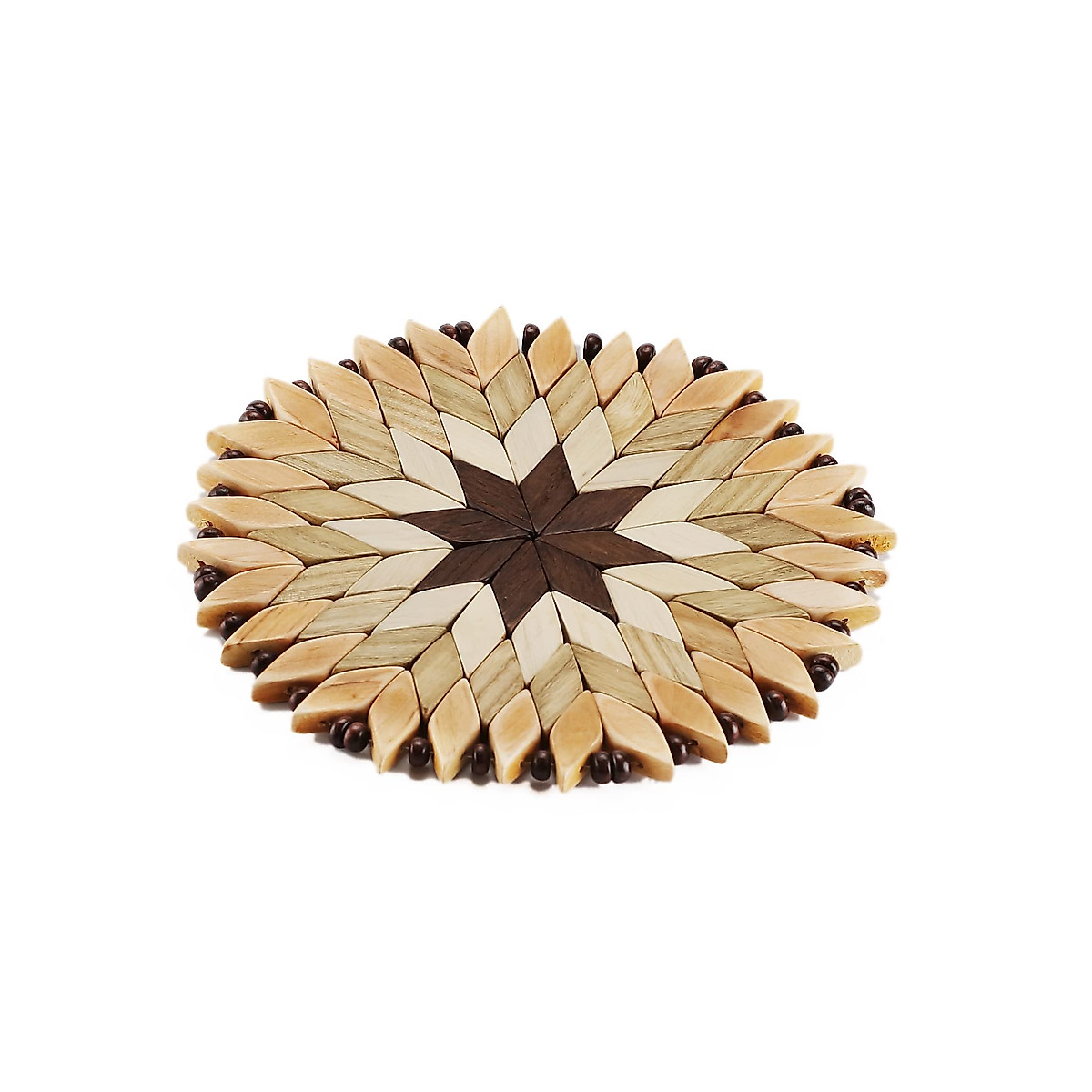 Set of 3 Small Handmade Wooden Trivets for Hot Dishes - Two 6" and one 7"- Coasters and Hot Pads - Great Kitchen Gift Idea - by SPL Woodcraft Ukraine